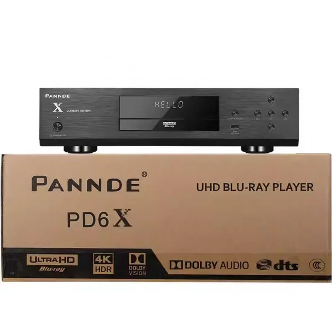 Pannde PD6X/PD-6 Blu-ray 4K Ul-tra HD Elite Audio Video HDR SACD DVD-Audio CD Player DTS 7.1CH ...