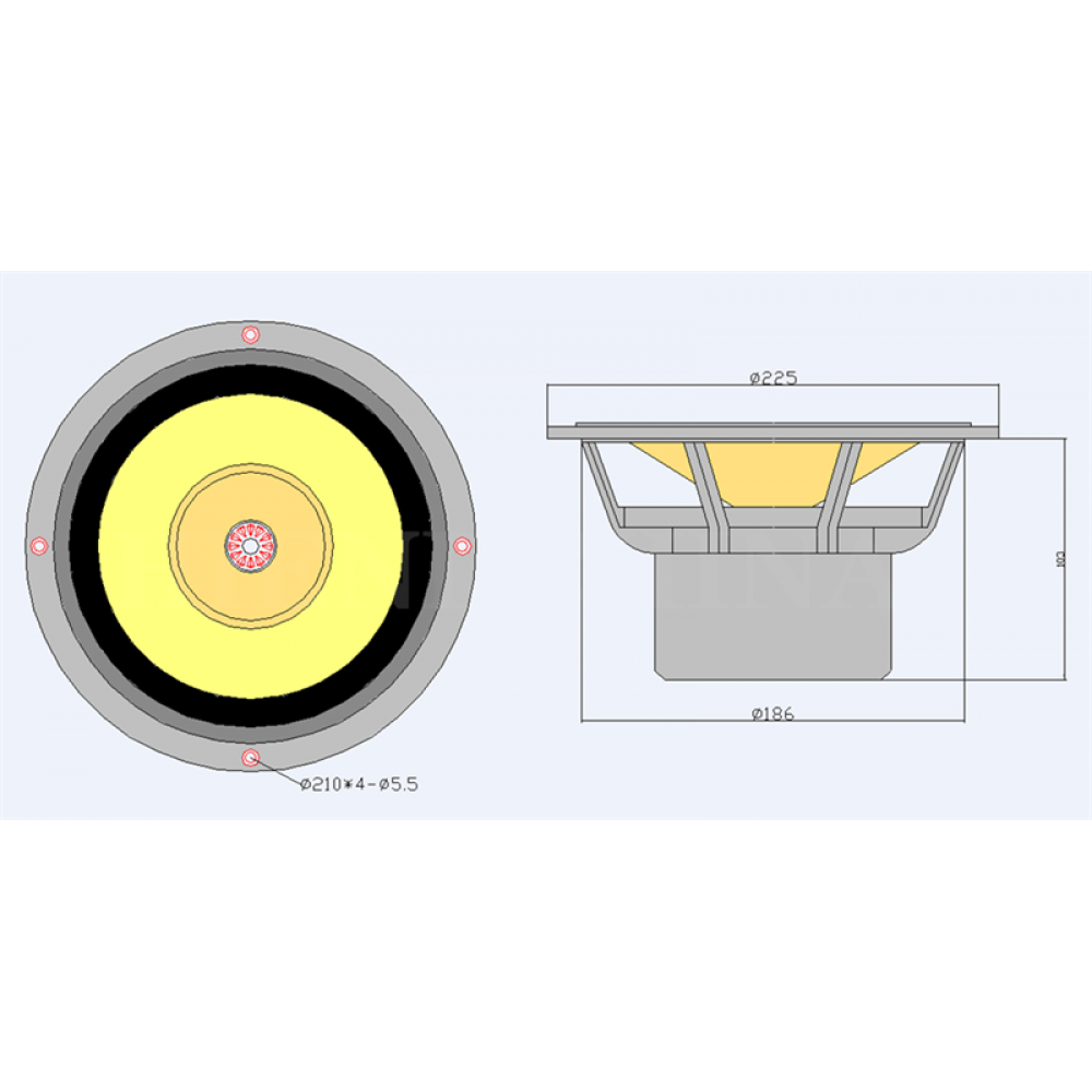 LS-05 Lii Song 8-inch full-range HiFi speaker full-range speaker unit ...
